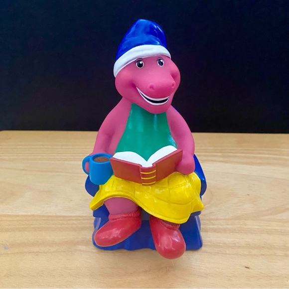 Barney | Toys | Barney Bank Reading A Book In Purple Chair Kids Toy ...